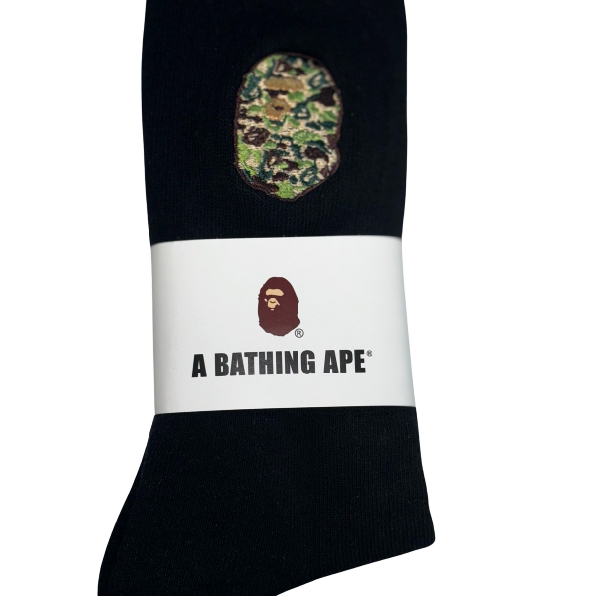 BAPE Black And Green Camo Socks