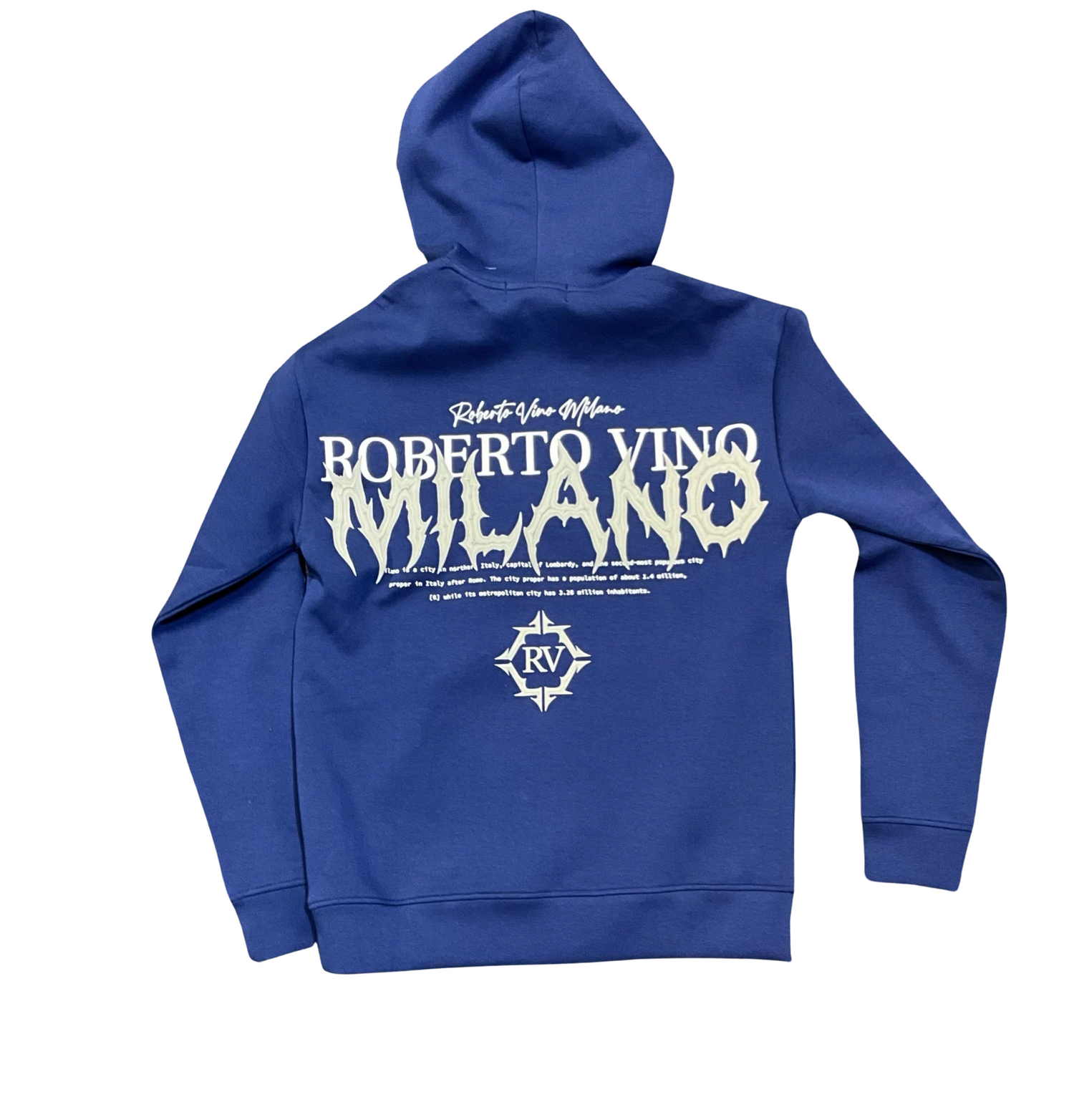 ROBERTO VINO MILANO - HOODIE - MILANO CITY - Navy Grey – DripNationIL