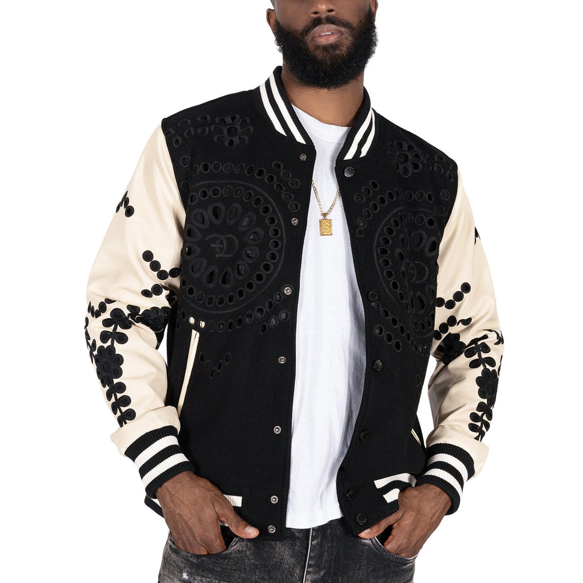 Frost Original F1060 Cashay Wool Varsity Jacket - Black