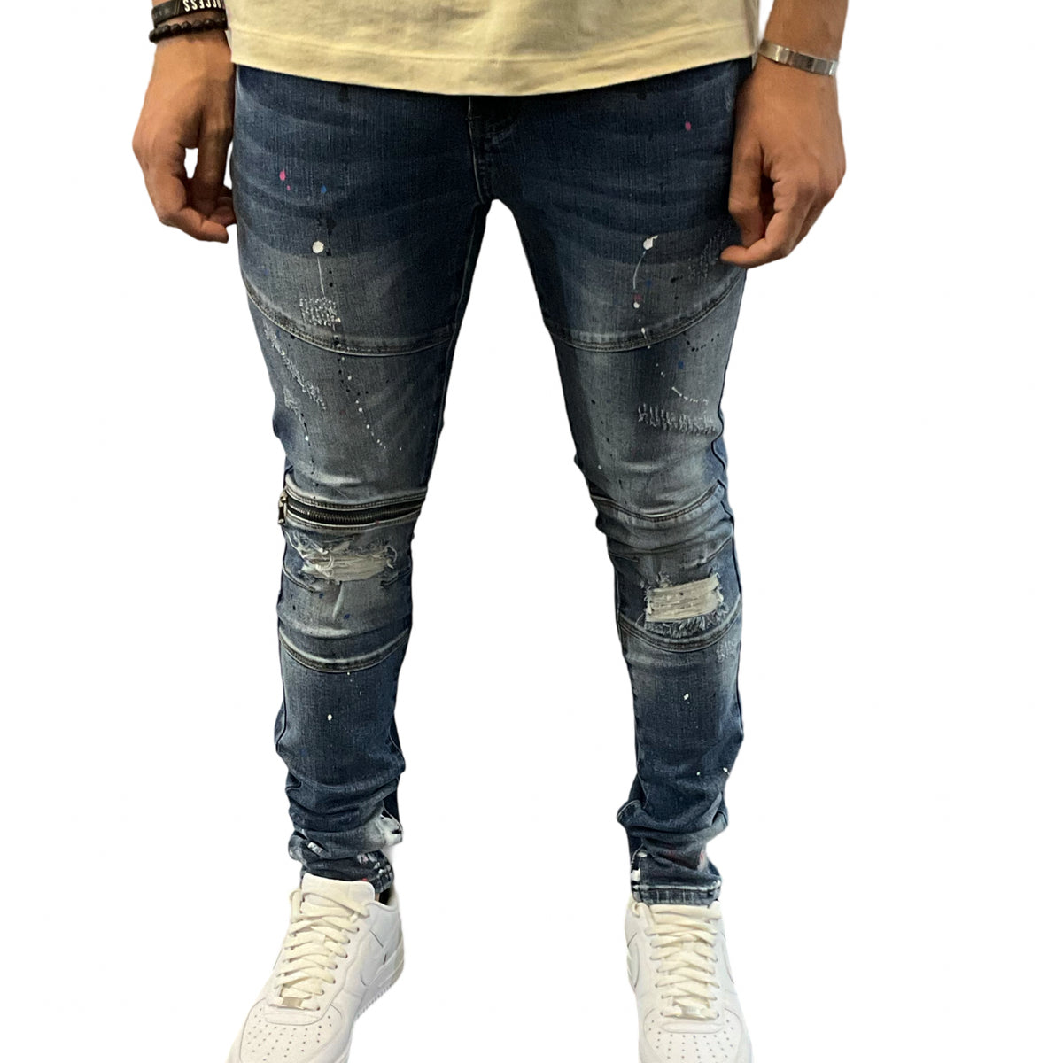 Reelistik - Jeans - Blue/ Pink Paint