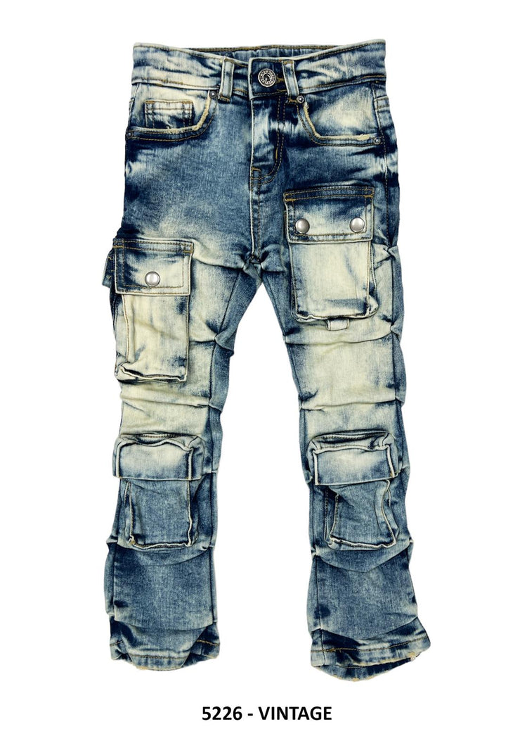 Kids Stacked Jeans – DripNationIL