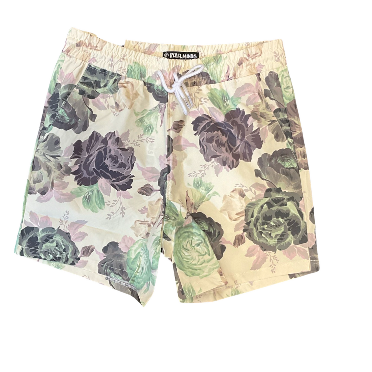 Trendy Rebel Minds Shorts - Vintage Rose Mesh Shorts - Cream – DripNationIL