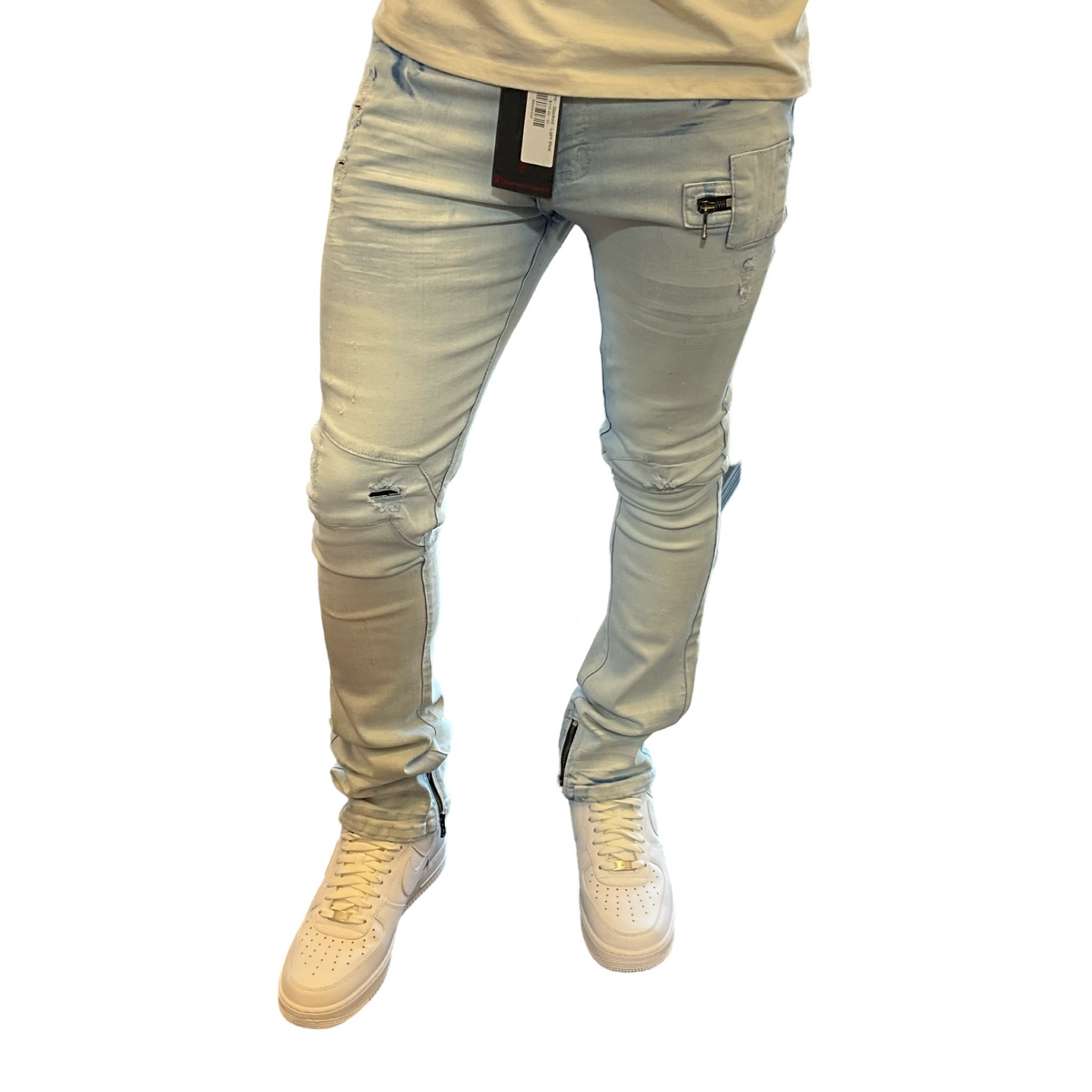 Elite- Jeans - Stacked - Light Blue