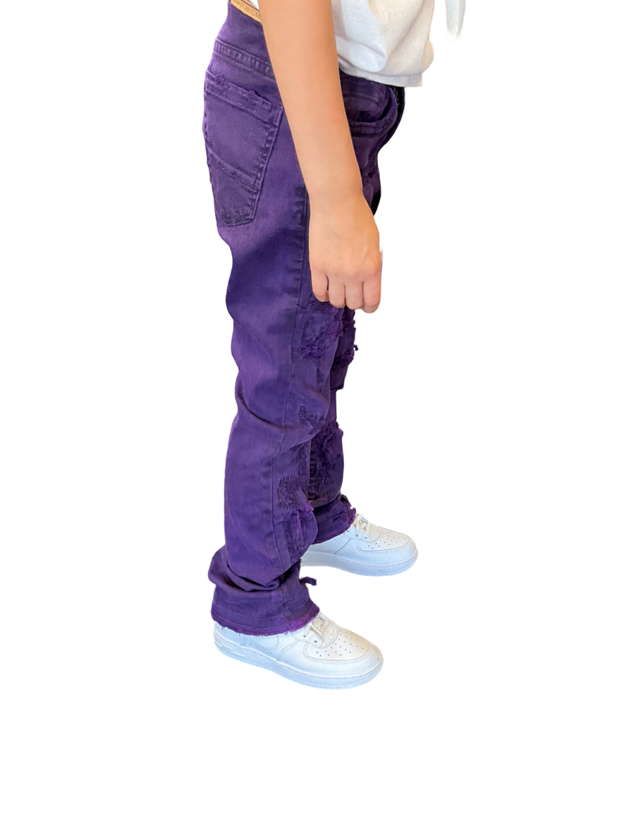 Kids Stacked Jeans – DripNationIL