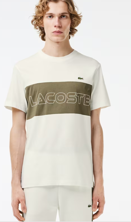 Lacoste Short Set Regular Fit - White & Olive | Drip Nation Illinois