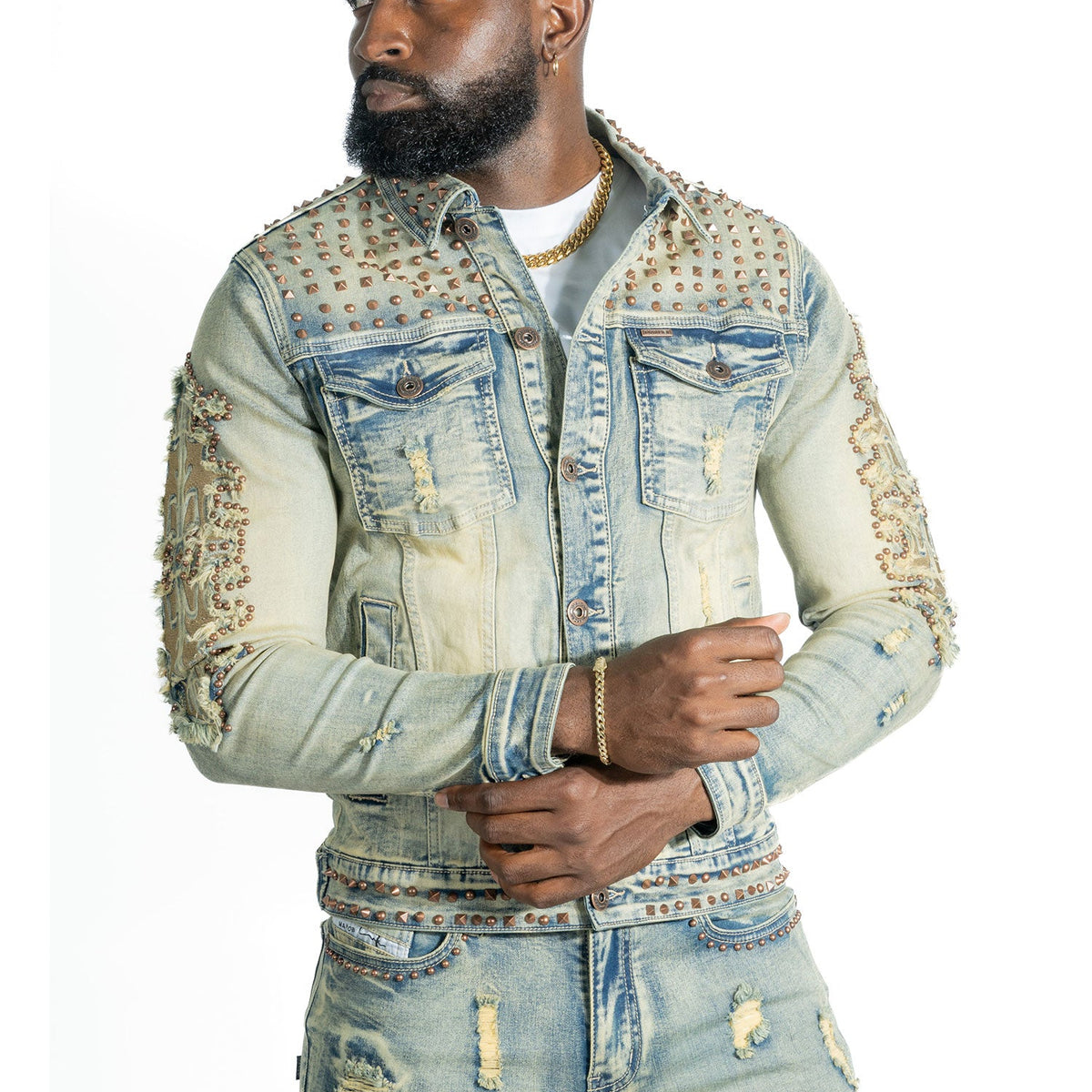 Makobi Denim Jacket | M1013 Positoni Denim - Dirt