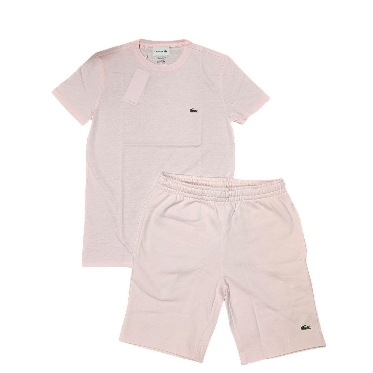 Lacoste Short Set in Pima Cotton - Light Pink | Drip Nation IL