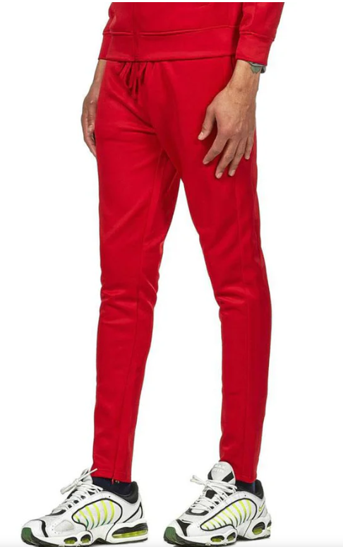 Rebel Mind Red Stacked Track Pants for Men- Drip Nation IL