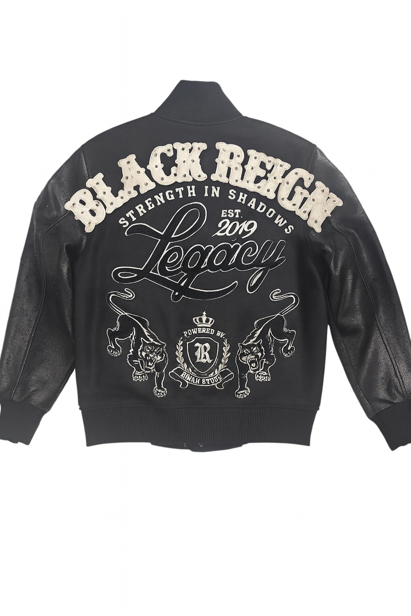 Buy Roku Studio Reign Rhinestone Varsity Jacket | Dripnation IL